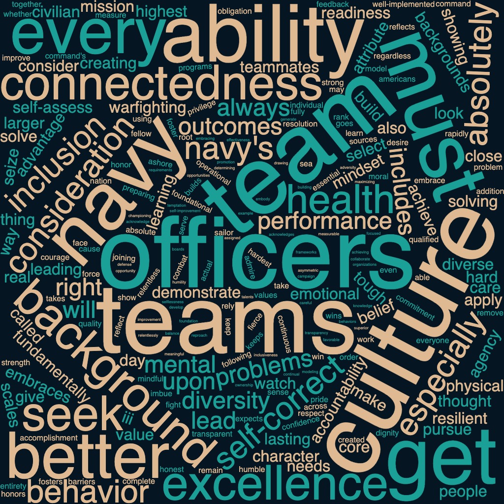 A Word Cloud and ChatGPT Summary of Changes in the FY24 O6 Staff Corps ...